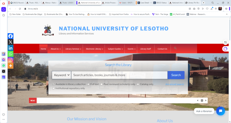 Access to NUL Resources – National University of Lesotho